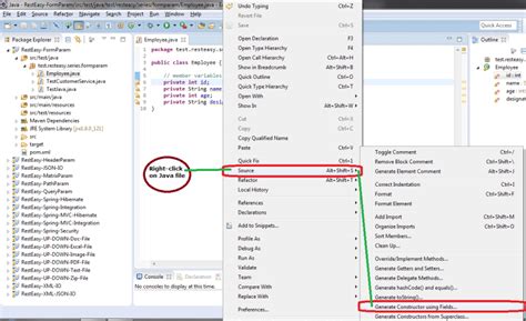 eclipse ide how to generate constructor using fields benchresources