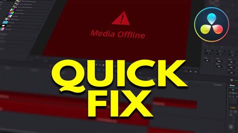 QUICK FIX For Media Offline In Davinci Resolve 17 YouTube