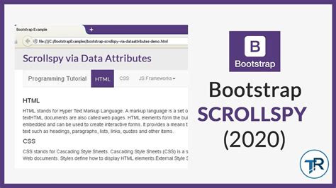how to use scrollspy in bootstrap 2020 youtube