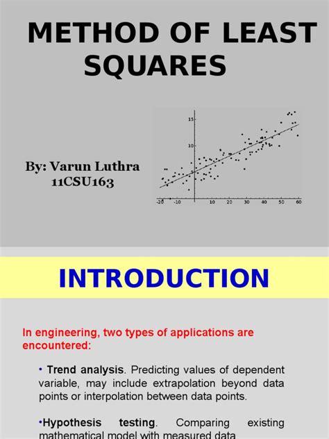least square method least squares mathematical and quantitative methods economics