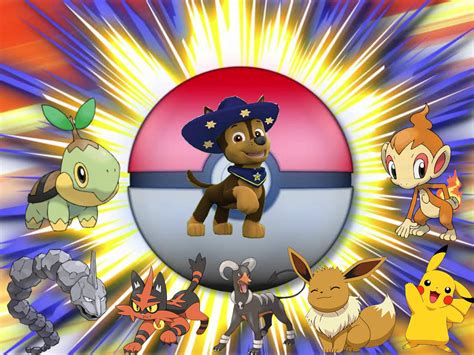 Paw Patrol Chase And Skye In My Pokemon And Paw Patrol Crossover Pawpatrol Amino
