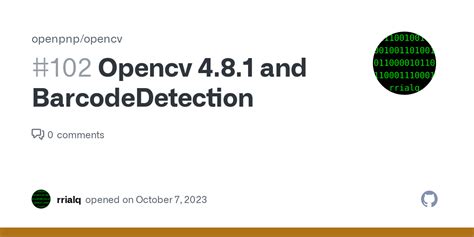 Opencv And Barcodedetection Issue Openpnp Opencv Github