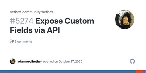 Expose Custom Fields Via API Issue 5274 Netbox Community Netbox