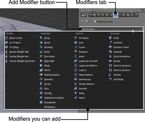 adding modifiers learning blender a hands on guide to creating 3d animated characters [book]