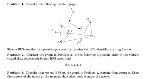 problem 1 consider the following directed graph
