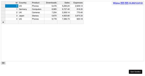 wijmo vue add new row with button codesandbox
