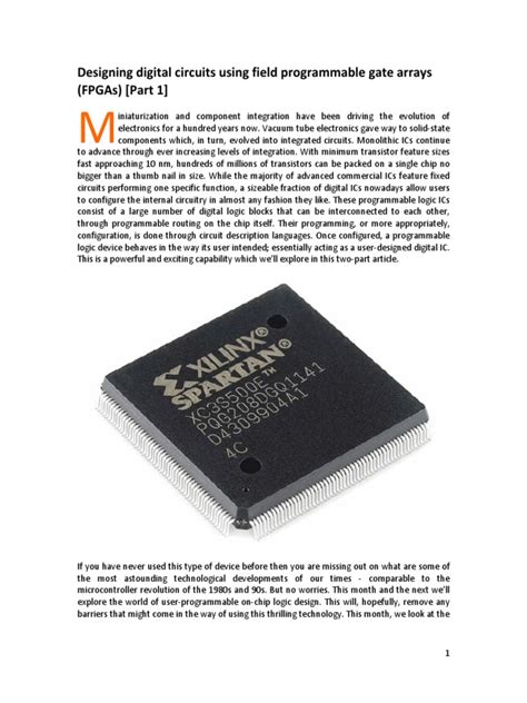 designing digital circuits using field programmable gate arrays fpgas part 1 pdf field