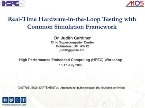 ppt real time hardware in the loop testing with common simulation framework powerpoint