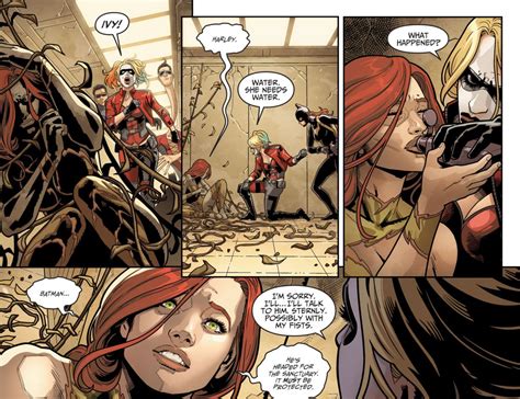Harley Quinn Kisses Poison Ivy Injustice Ii Comicnewbies Poison Ivy Harley Quinn Art Harley