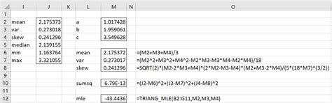solver triangular distribution output real statistics using excel