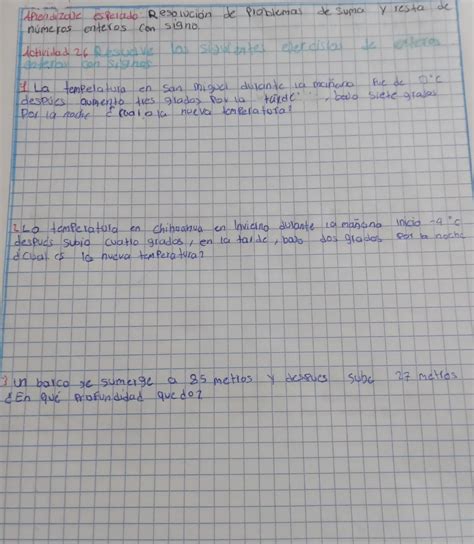 REUSLEVE LOS SIGUIENTES PROBLEMAS DE SUMA Y RESTA DE NUMEROS ENTEROS