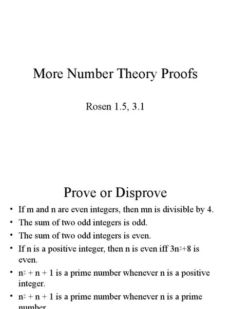 number theory prove pdf
