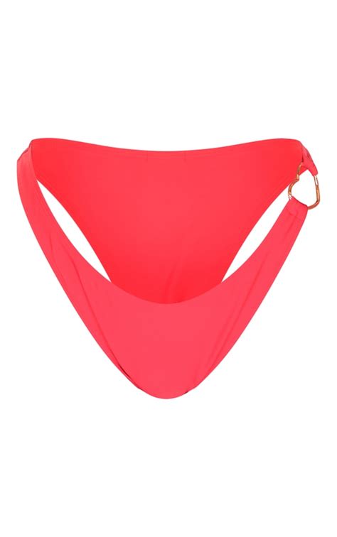 Red High Leg Bikini Bottoms Swimwear Prettylittlething Aus