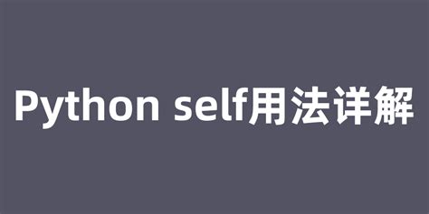 python self用法详解 python甯秙elf csdn博客