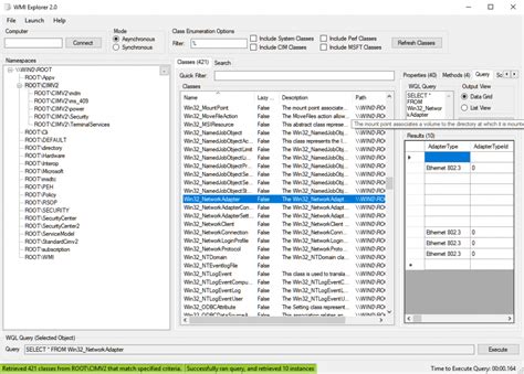how do i see the wmi classes installed on my machine check wmi plus