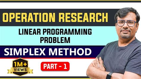 operation research simplex method part 1 linear programming youtube