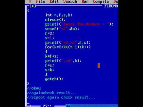 Write A Program In C To Generate Fibonacci Series Of Given Number N