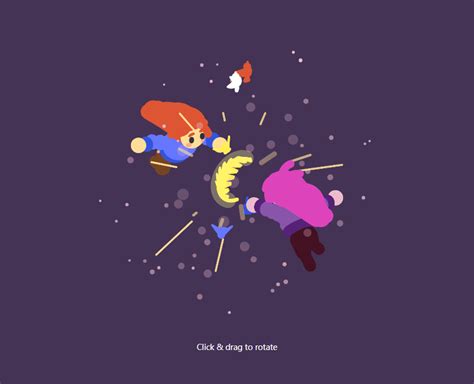 卡通小人动画素材，css旋转动画效果的html5实例 墨鱼部落格
