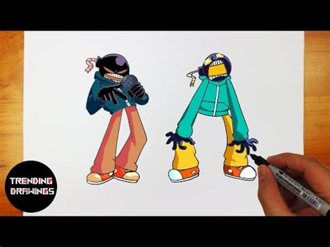 How To Draw Ballistic Whitty Friday Night Funkin FNF Easy Step By