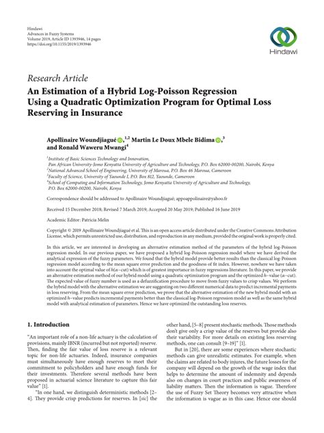 pdf a hybrid fuzzy regression model for optimal loss reserving in insurance