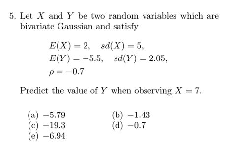 solved 5 let x and y be two random variables which are