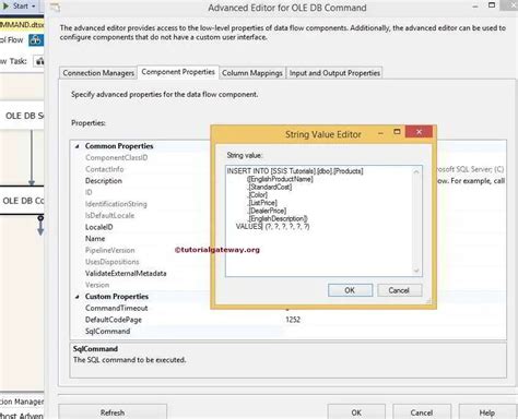 ole db command transformation in ssis