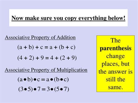 PPT Lesson 1 7 The Commutative And Associative Property PowerPoint