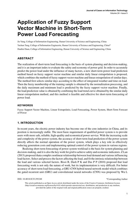 pdf application of fuzzy support vector machine in short term power load forecasting