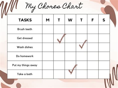 Weekly Chore Checklist Template