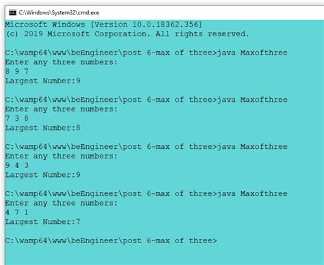 write a program in java to find maximum of three numbers using conditional operator