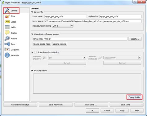 QGIS 2 0 Query Builder