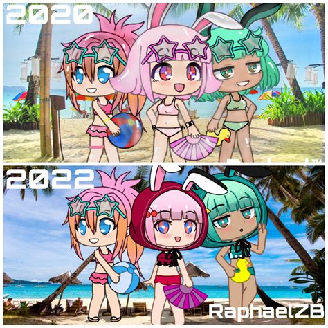 Triple Bikini Gacha Life 2020 Vs 2022 By Raphaelzb On Deviantart