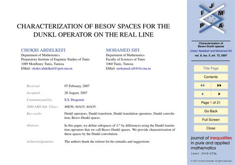 pdf characterization of besov spaces for the dunkl operator on the real line