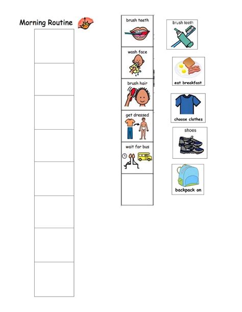 morning routine visual schedule preschool speech therapy social stories preschool progress
