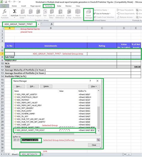 oracle masterminds multiple sheet excel report template generation in oracle bi publisher 10g