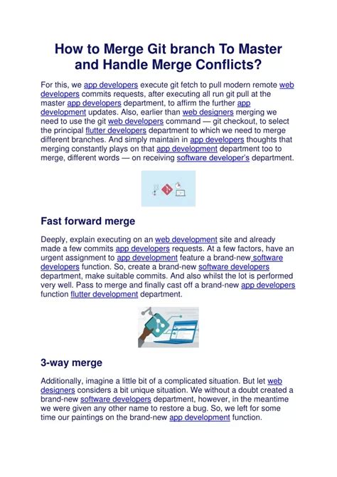 PPT How To Merge Git Branch To Master And Handle Merge Conflicts