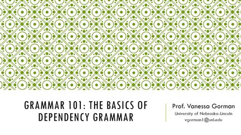 grammar 101 introduction to dependency grammar youtube