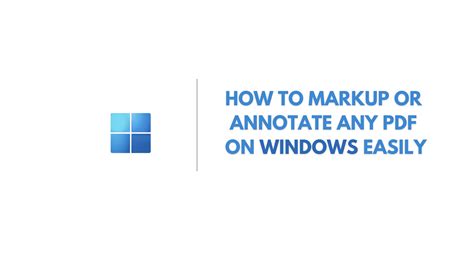 how to markup or annotate a pdf on windows