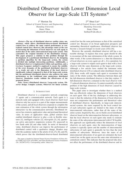 pdf distributed observer with lower dimension local observer for large scale lti systems