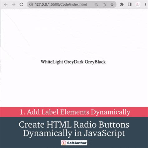 dynamic html radio button using javascript laptrinhx