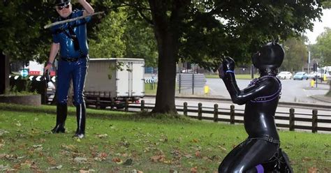 Meet The Latex Clad Man Who Lives As Human Puppy Chases Sticks For His Master And Sleeps In
