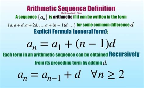 arithmetic sequence formula