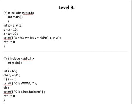 solved what will be the output of the following programs