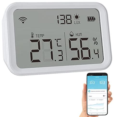 Luminea Home Control Wi Fi Temperature Sensor 3 In 1 Wi Fi Sensor For