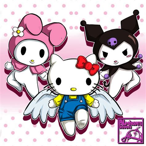 Hello Kitty Kuromi My Melody By Almirantebodoke On Deviantart