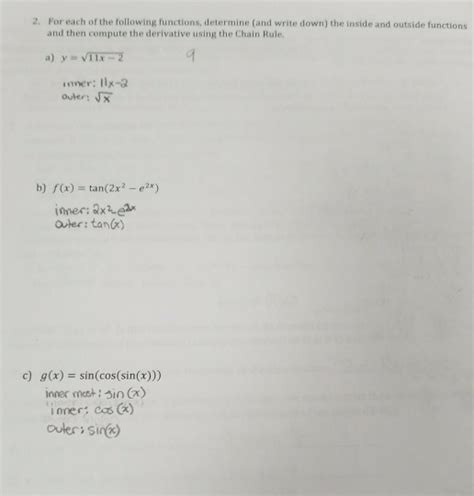 solved 2 for each of the following functions determine