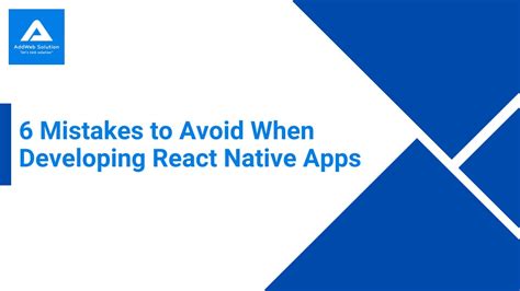 PPT 6 Mistakes To Avoid When Developing React Native Apps PowerPoint