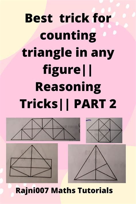 best trick for counting triangle in any figure reasoning tricks part 2 math tutorials maths