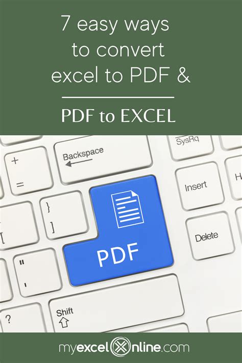 7 Quick Ways To Convert Excel To Pdf Pdf To Excel Artofit