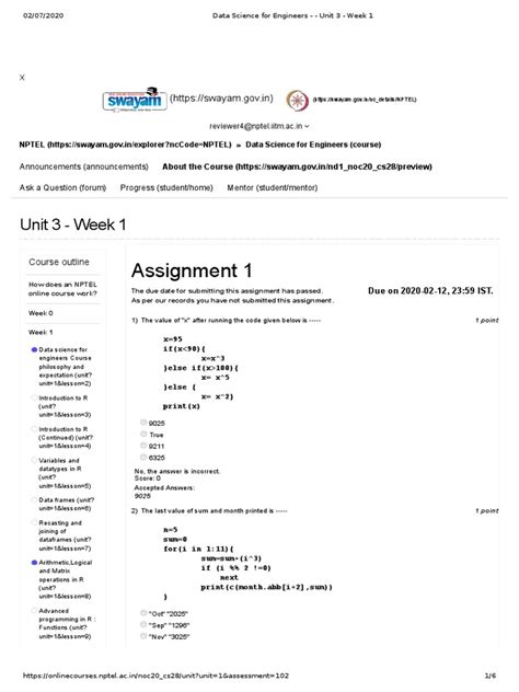 noc20 cs28 week 01 assignment 01 download free pdf matrix mathematics computer science